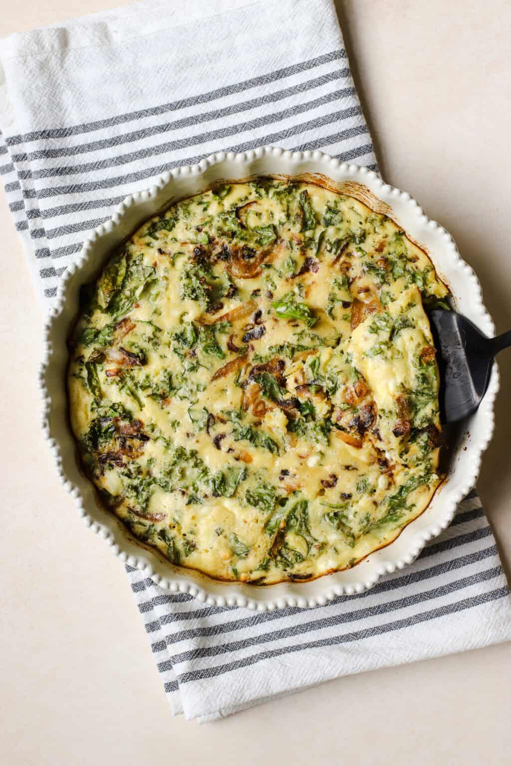 Delicious Savory Crustless Kale Pie with Chickpea Flour – Roots and ...