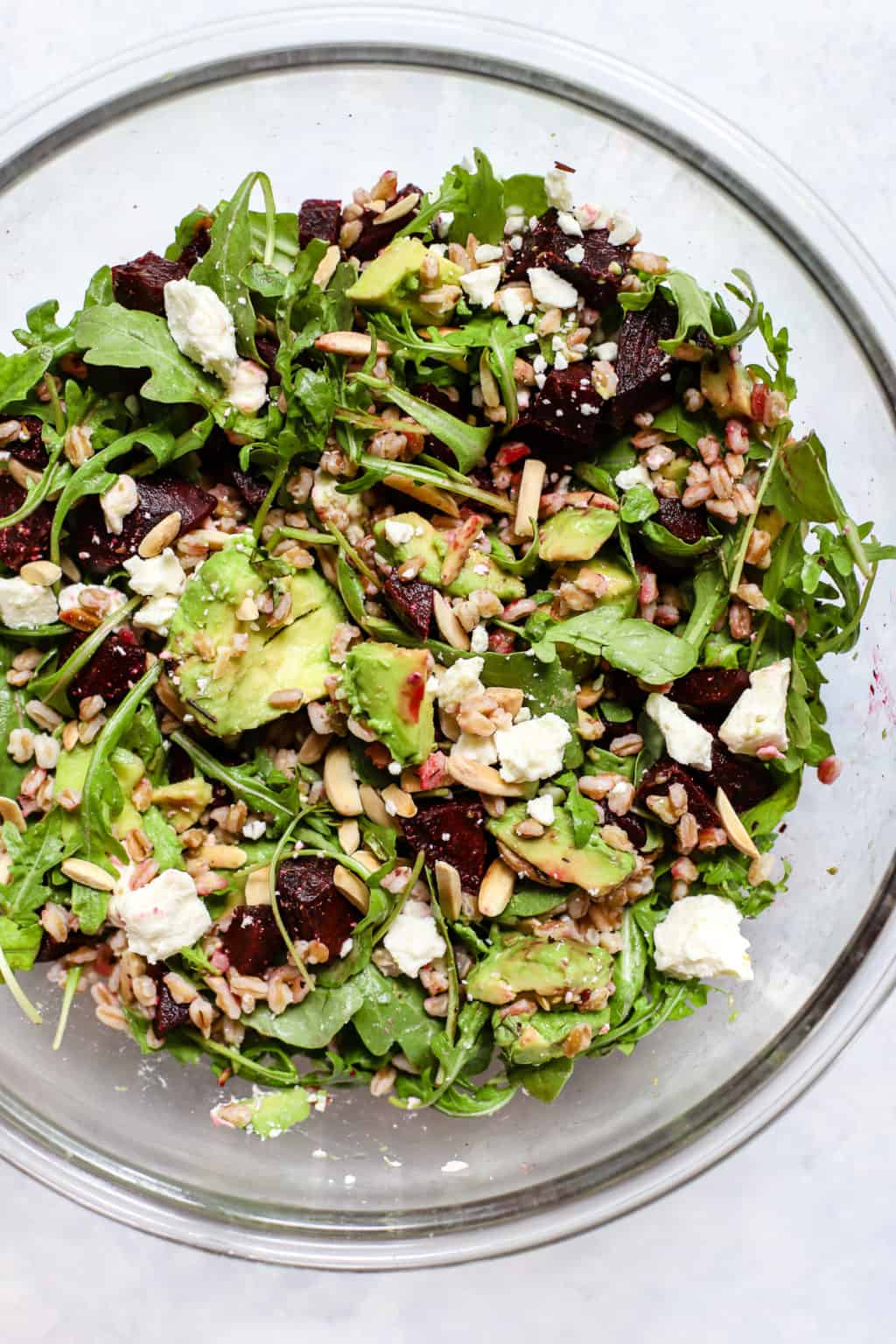 Roasted Beet and Avocado Salad with Basil Lime Vinaigrette – Roots and ...