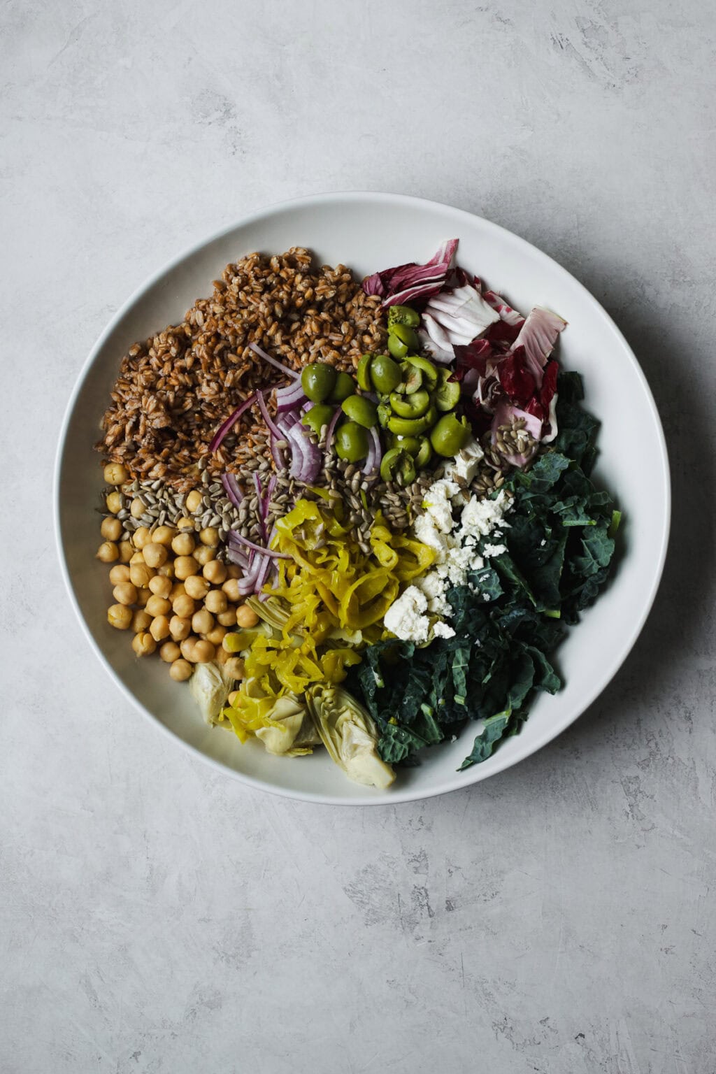 Zesty Kale Farro Salad with Chickpeas – Roots and Radishes