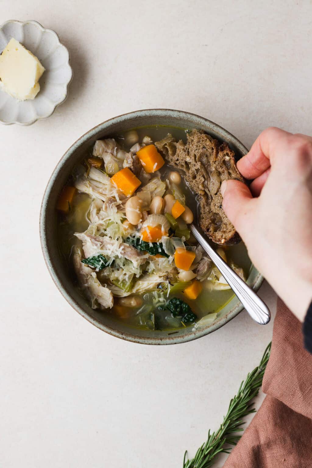 Rosemary Chicken Soup with White Beans & Kale (One Pot) – Roots and ...